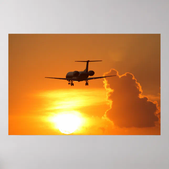 Sunset Jet Poster | Zazzle
