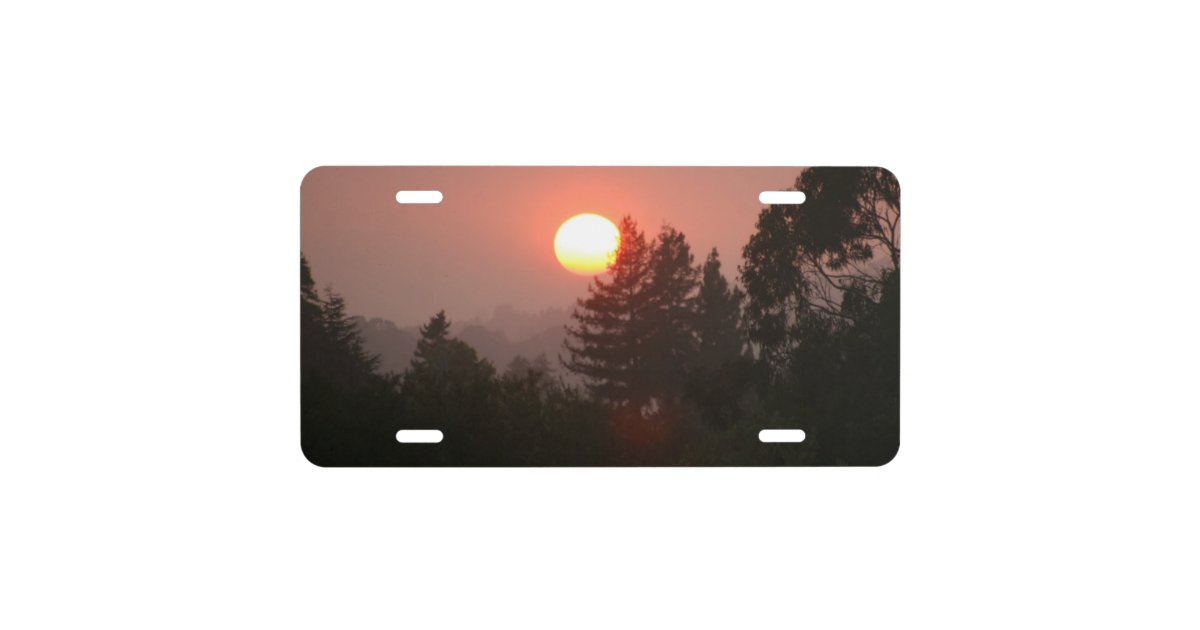 Sunset License Plate | Zazzle