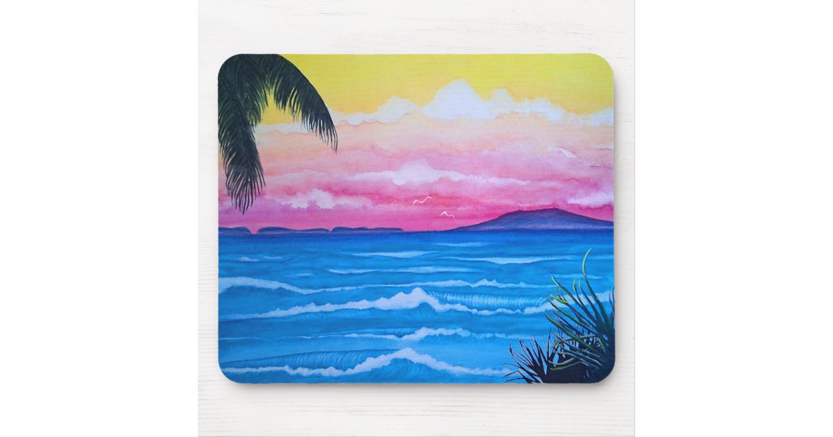 Sunset Ocean Mouse Pad | Zazzle