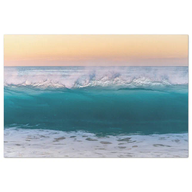 Sunset Ocean Waves Decoupage Tissue Paper | Zazzle