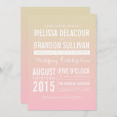 Sunset Ombre / Gradient Beach Wedding Invitations | Zazzle