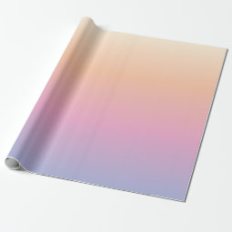 Sunset Ombre Peach Pink Purple Wrapping Paper | Zazzle