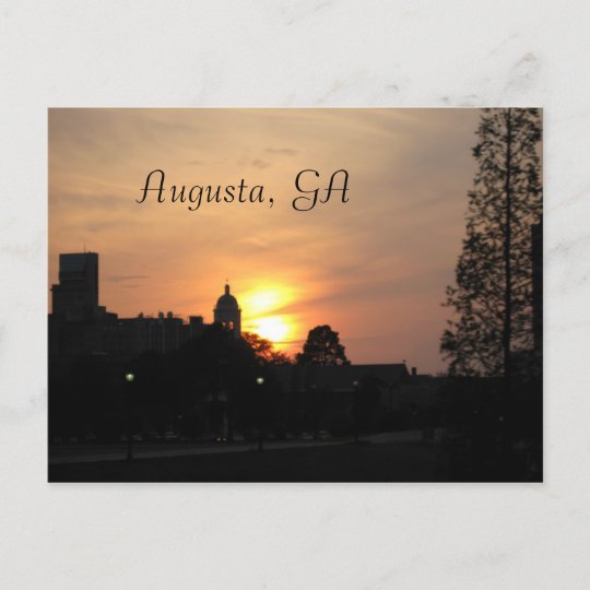 sunset on augusta, Augusta, GA Postcard | Zazzle.com