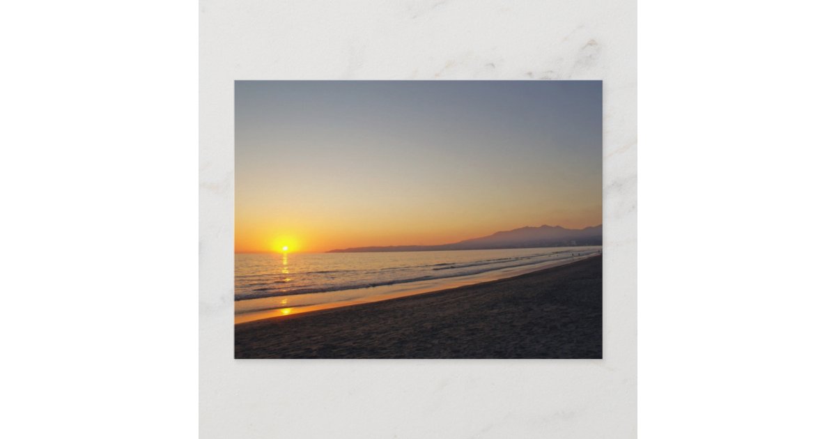 Sunset on Bucerias Beach, Mexico Postcard | Zazzle