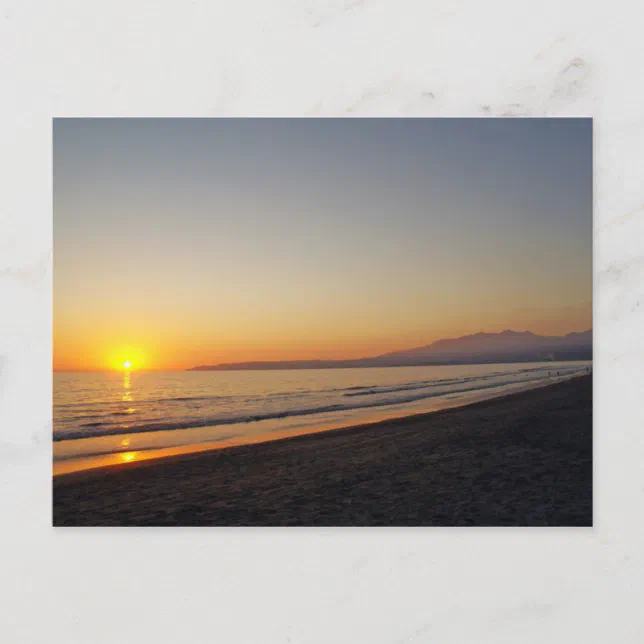 Sunset on Bucerias Beach, Mexico Postcard | Zazzle