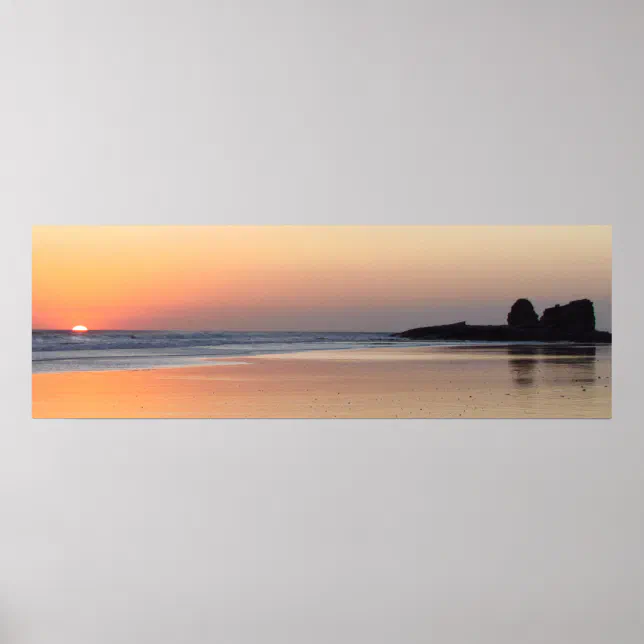 Sunset on the Beach Art Poster | Zazzle