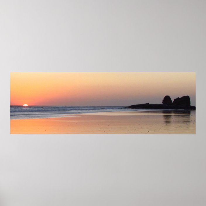 Sunset on the Beach Art Poster | Zazzle.com