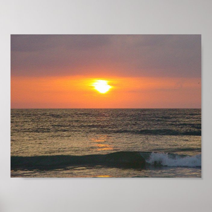 Sunset on the Gulf of Mexico Poster | Zazzle.com