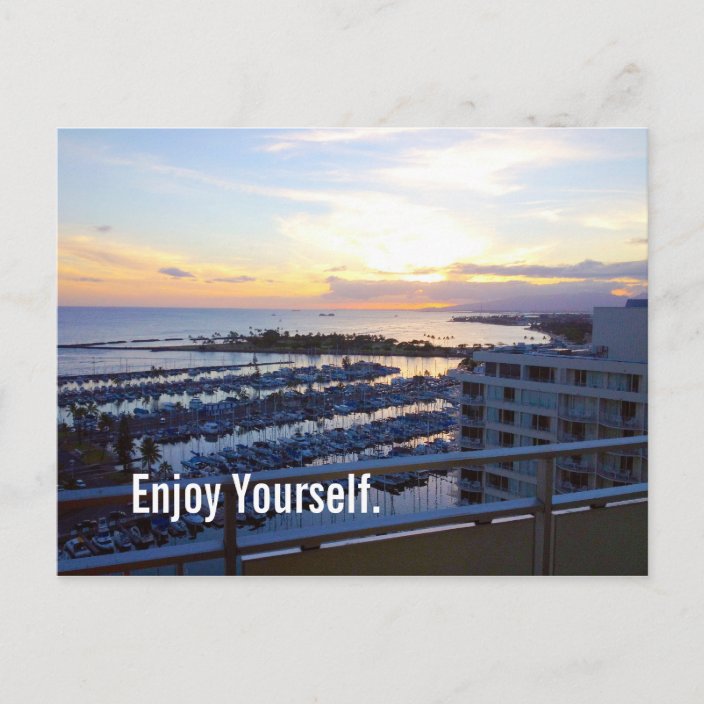 Sunset on the Port Postcard | Zazzle.com