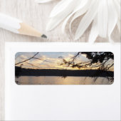 Sunset over lake return address labels | Zazzle