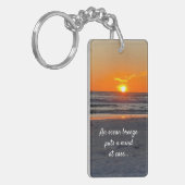 Sunset Photo Beach House Vacation Resort Rental Keychain | Zazzle