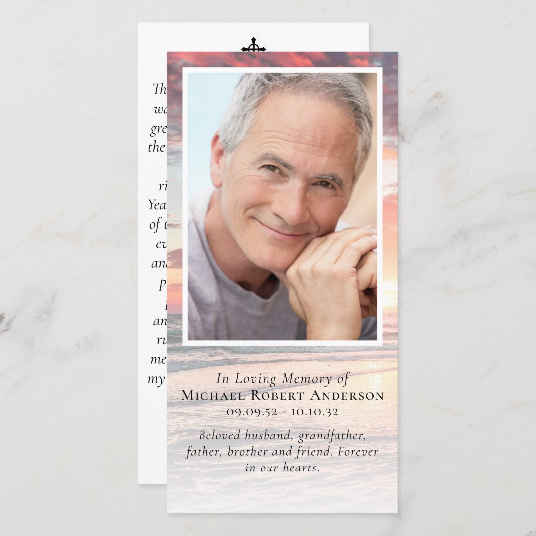 Sunset Photo Memorial Bookmark | Zazzle