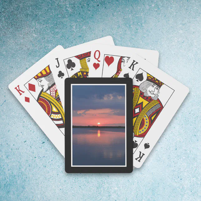 Sunset Playing Cards | Zazzle