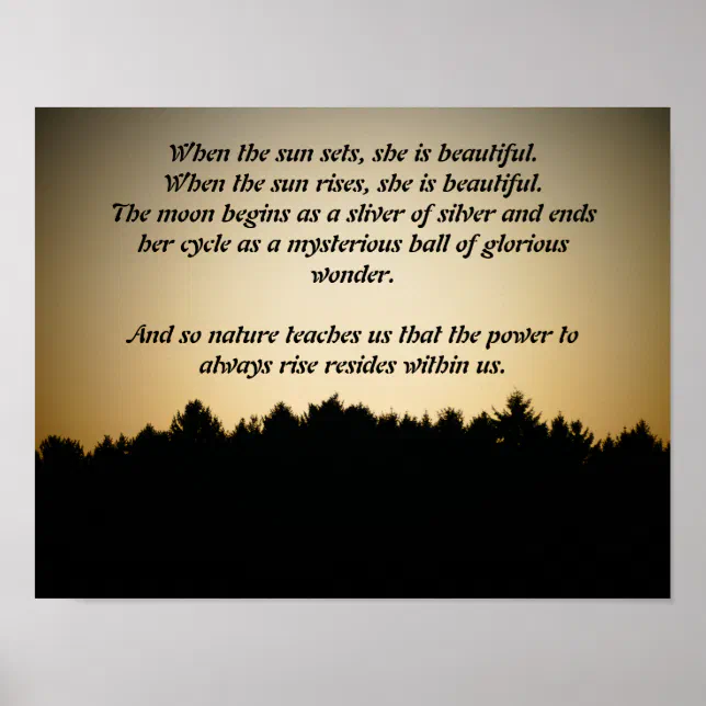 Sunset Poetry Poster | Zazzle