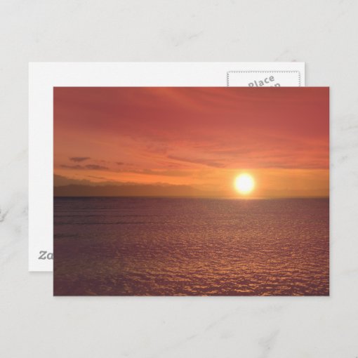 sunset postcard | Zazzle