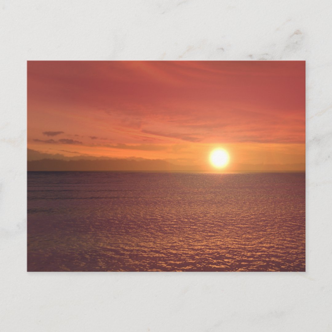 sunset postcard | Zazzle