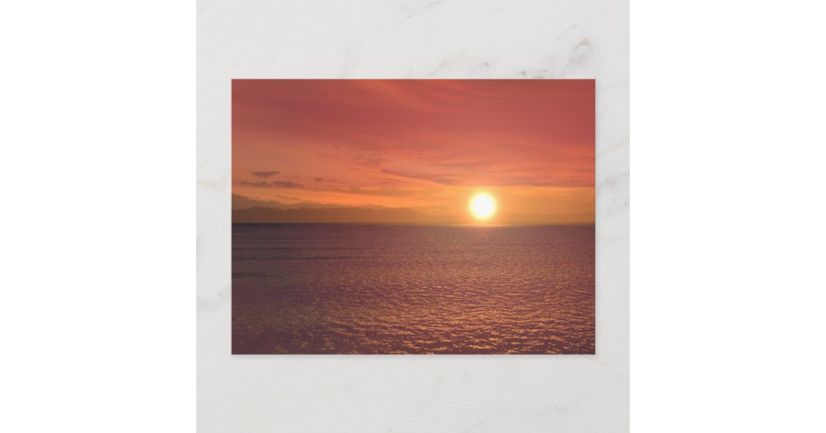 sunset postcard | Zazzle