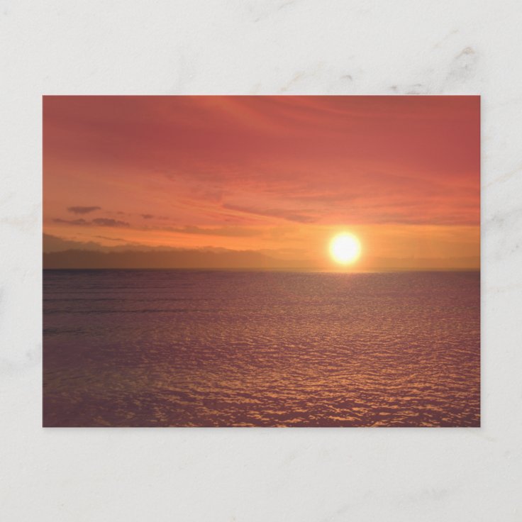 sunset postcard | Zazzle