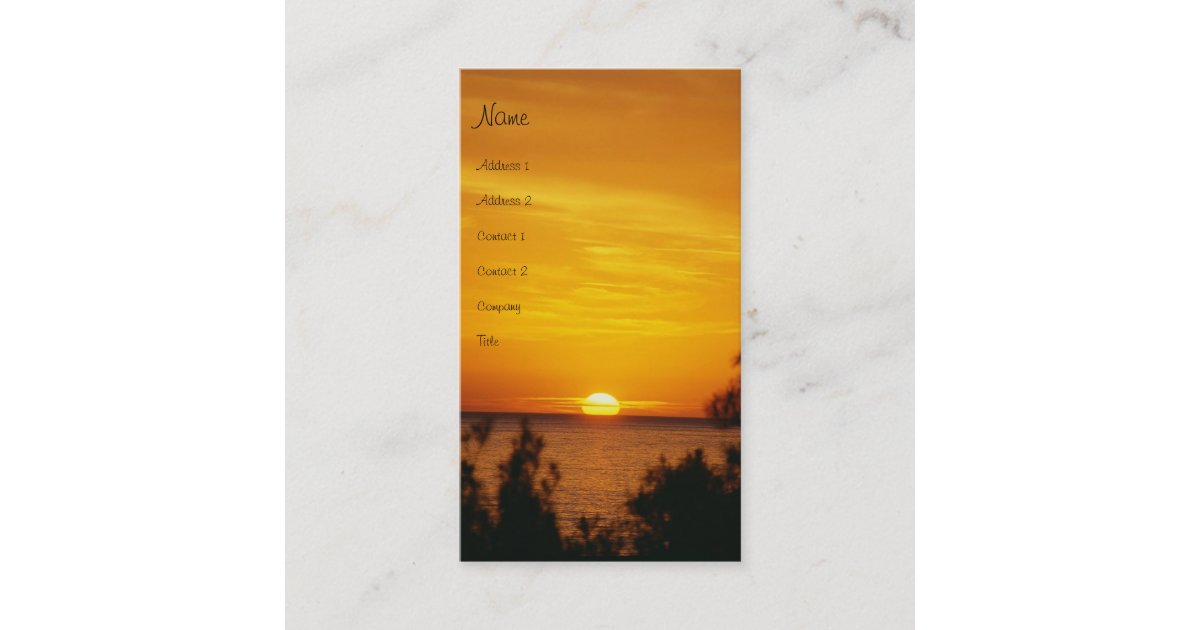 Sunset Profile Card | Zazzle