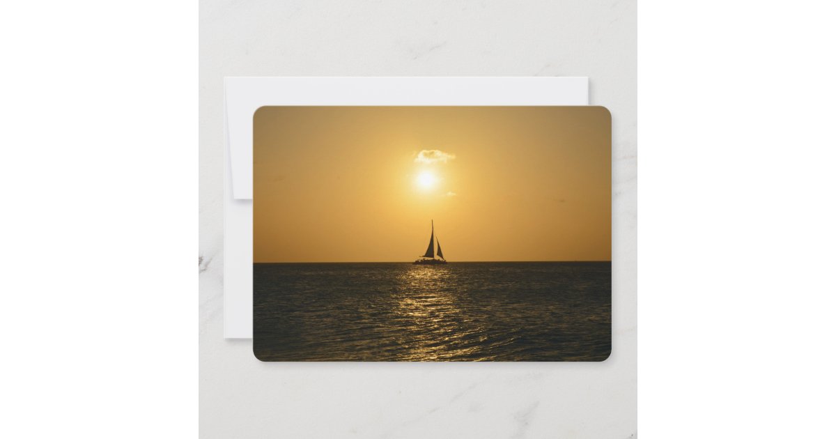 Sunset Sail Invitation | Zazzle