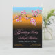 Sunset Sakura Birthday Invitations | Zazzle