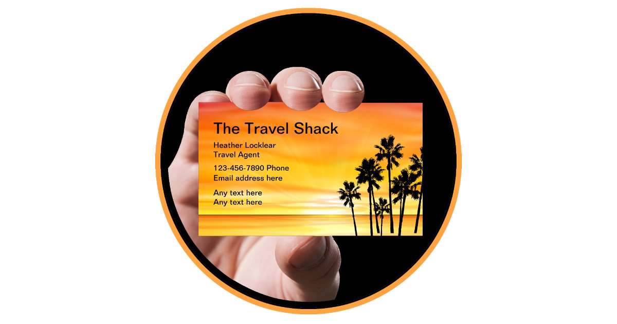 Sunset Scenic Travel Agency Design Business Card | Zazzle