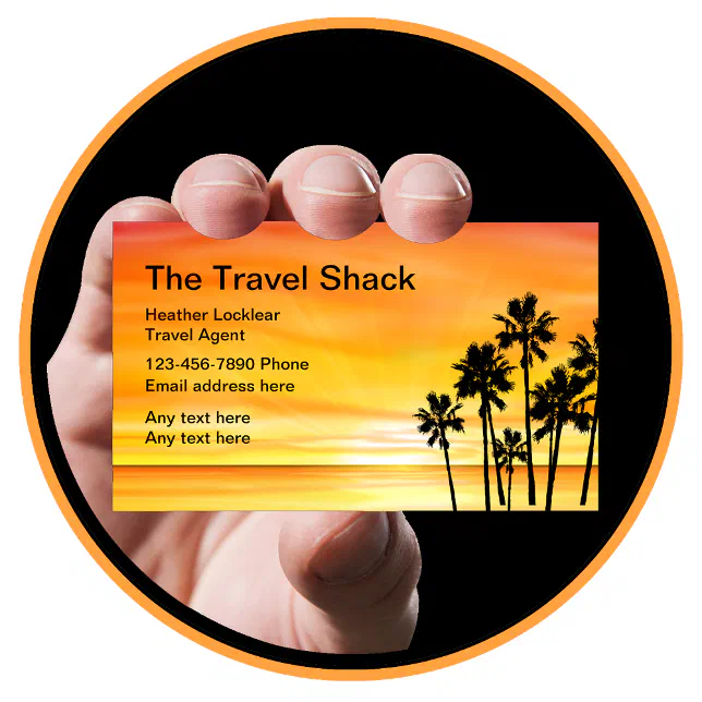 Sunset Scenic Travel Agency Design Business Card | Zazzle