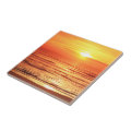 Sunset Sea Ceramic Tile | Zazzle