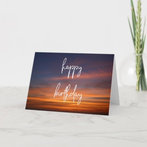 Sunset Seascape Birthday Card | Zazzle