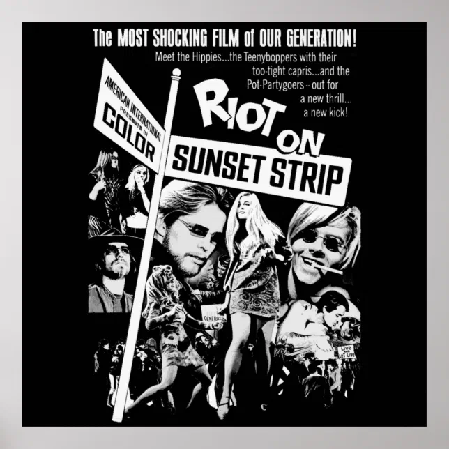 Sunset Strip Poster | Zazzle