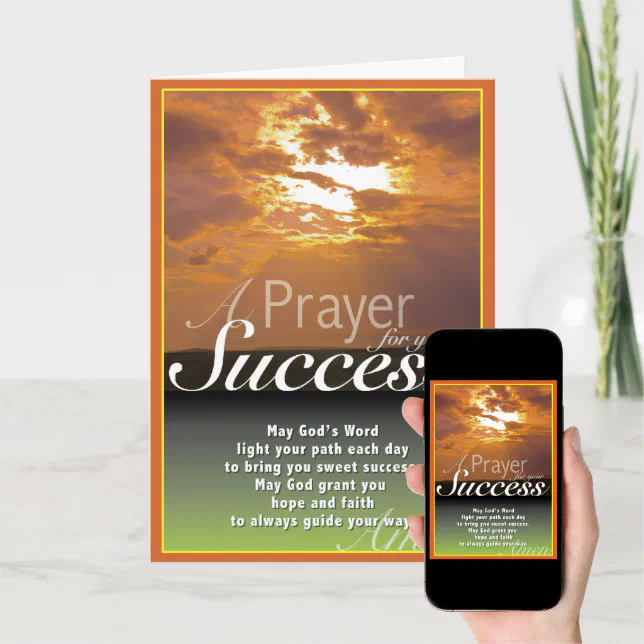 Sunset Success Card | Zazzle