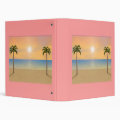 Sunset / Sunrise Beach Scene: Custom Binder | Zazzle
