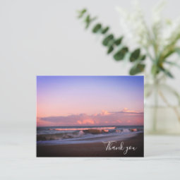 Sunset Thank you card | Zazzle