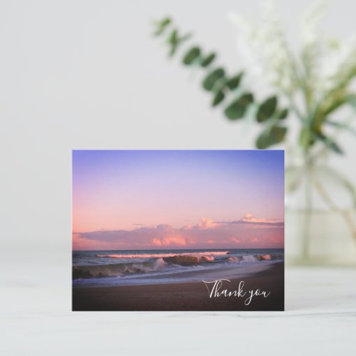 Sunset Thank you card | Zazzle