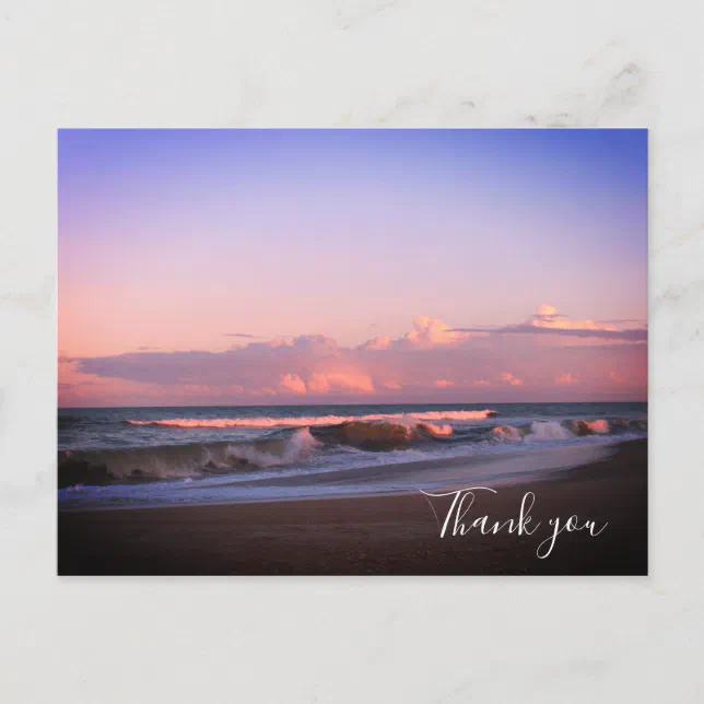 Sunset Thank you card | Zazzle
