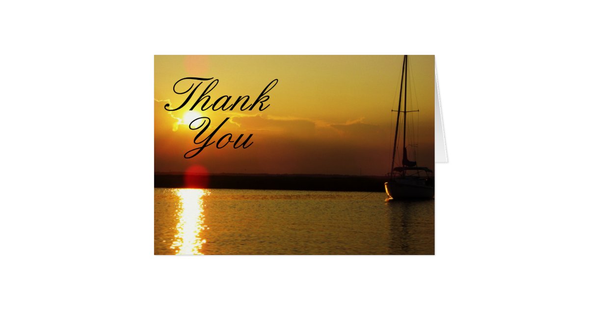 Sunset Thank You Cards | Zazzle.com