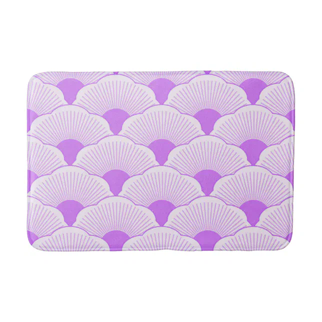 Sunset, tonal violet, concrete texture bath mat | Zazzle