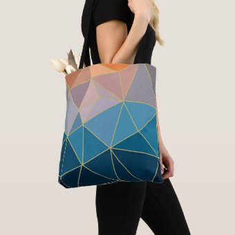 Sunset tote. Geometric pattern tote bag | Zazzle
