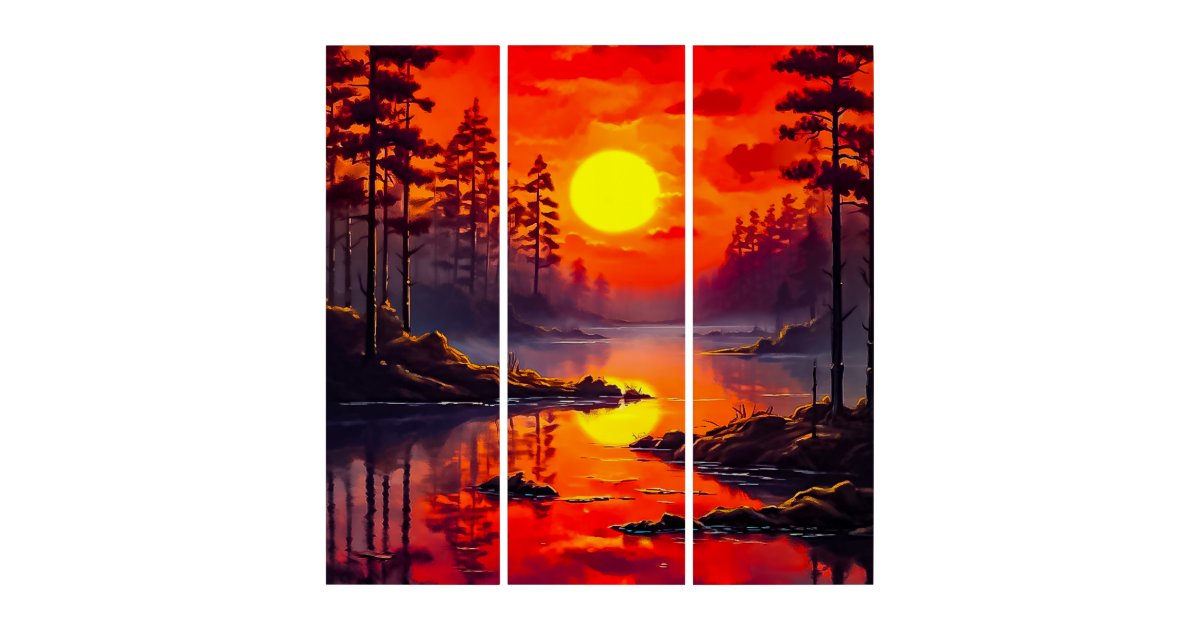 Sunset Triptych | Zazzle
