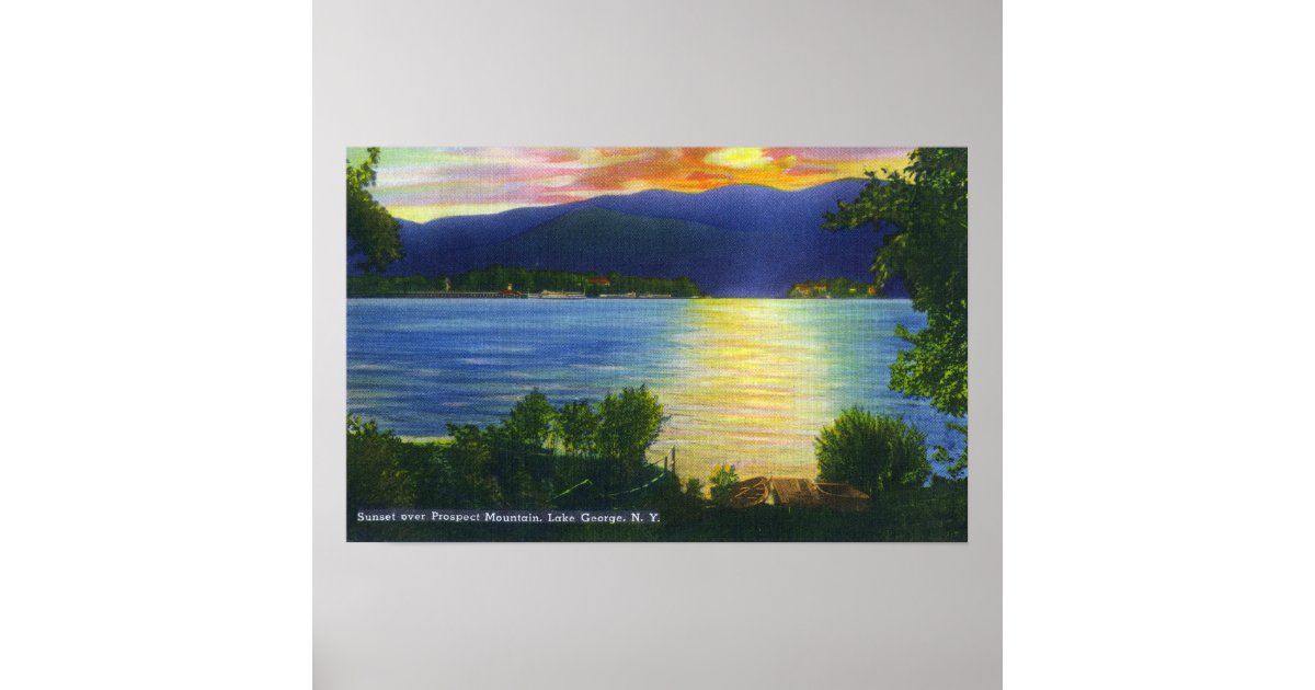 Sunset View of Prospect Mountain Poster | Zazzle