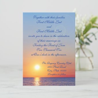 Sunset Wedding Invitation | Zazzle