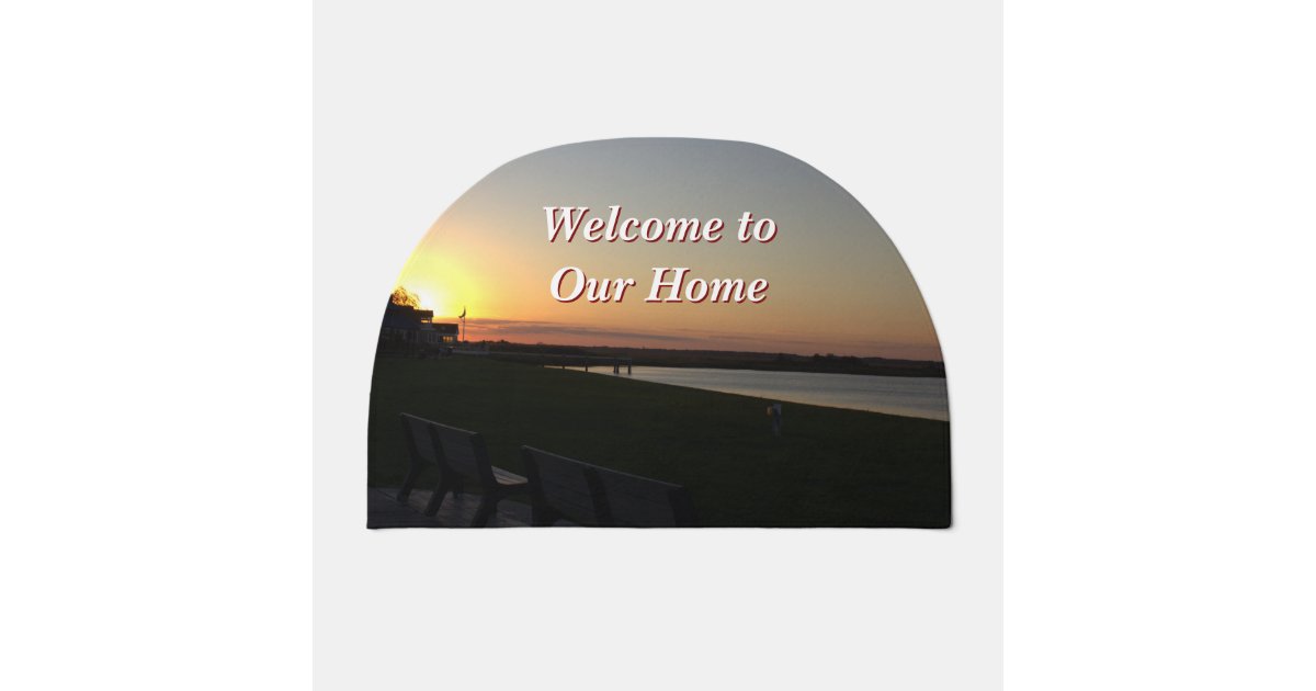 Sunset Welcome Doormat | Zazzle