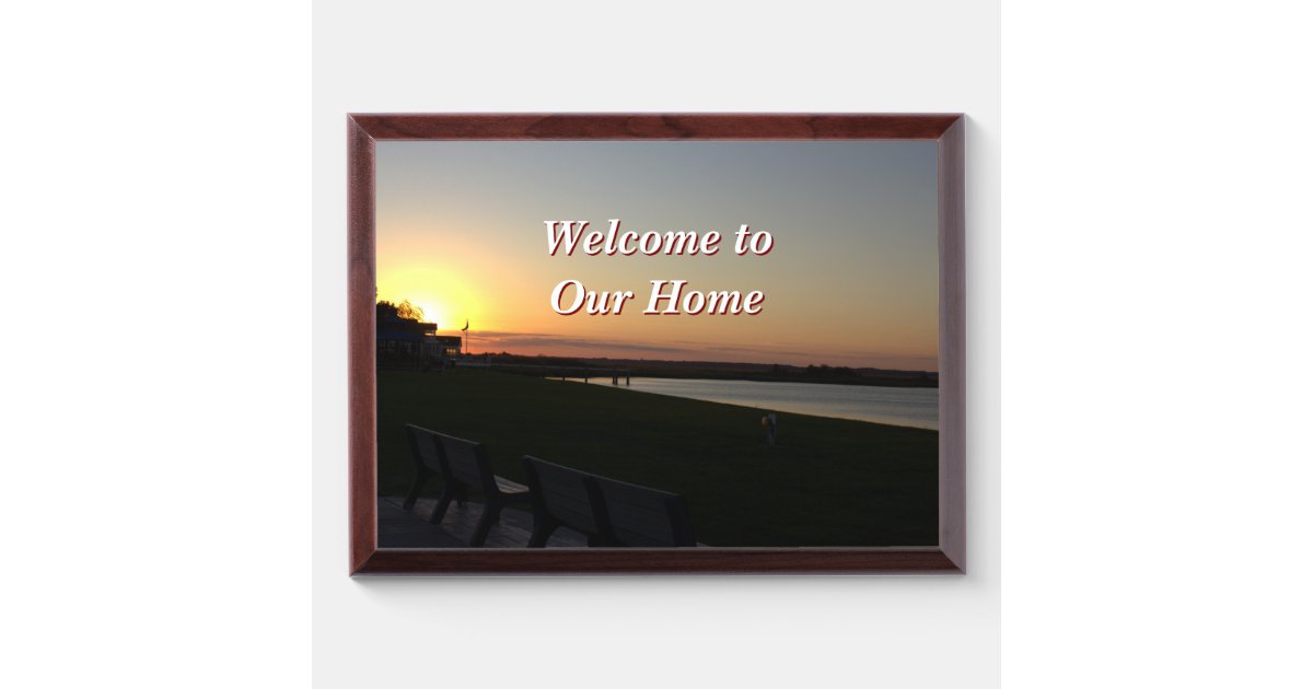Sunset Welcome Plaque | Zazzle