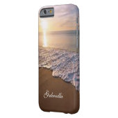Sunsetting Beach With Ocean Scene Phone Case | Zazzle