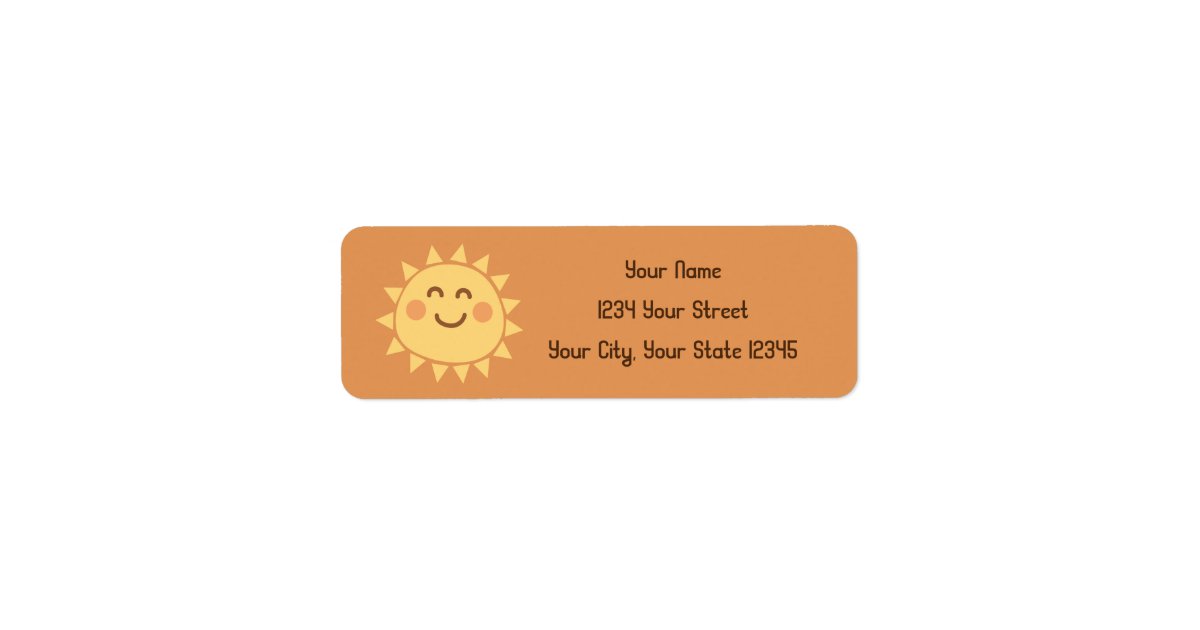 Sunshine Address Label | Zazzle