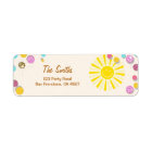 Little Sunshine Pink Girl Bow Return Address Label | Zazzle.com