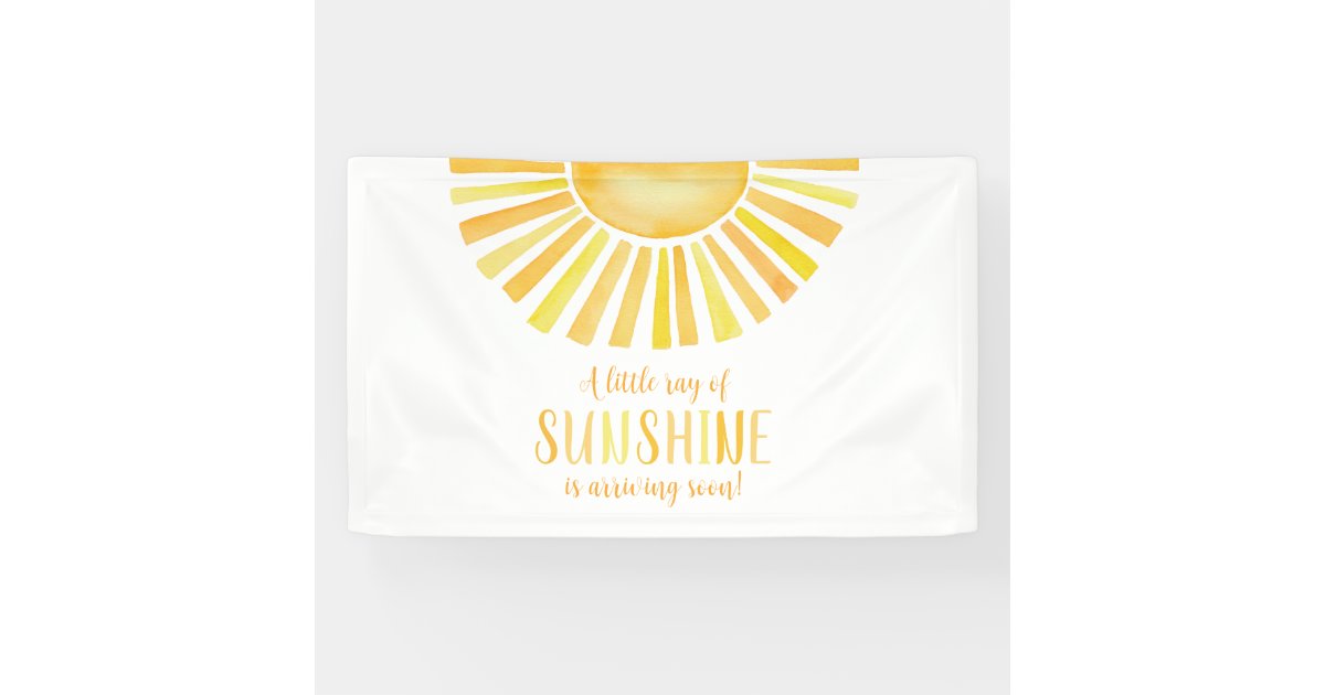 Sunshine baby shower banner | Zazzle