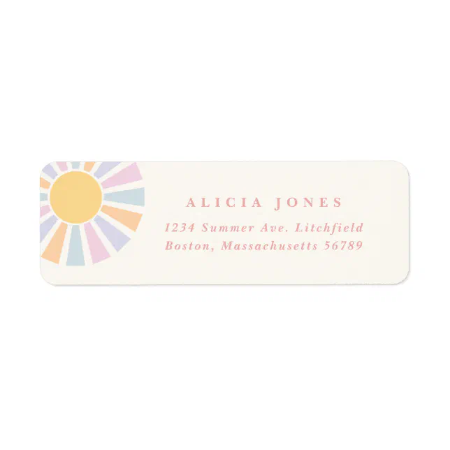 Sunshine Baby Shower Here Come The Sun Address Label | Zazzle