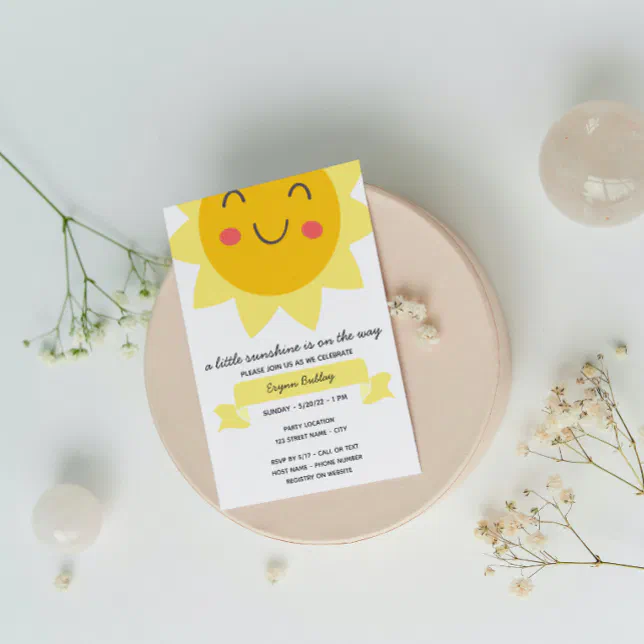 Sunshine Baby Shower Invitation | Zazzle