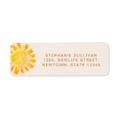 Sunshine Baby Shower Return Address Label | Zazzle